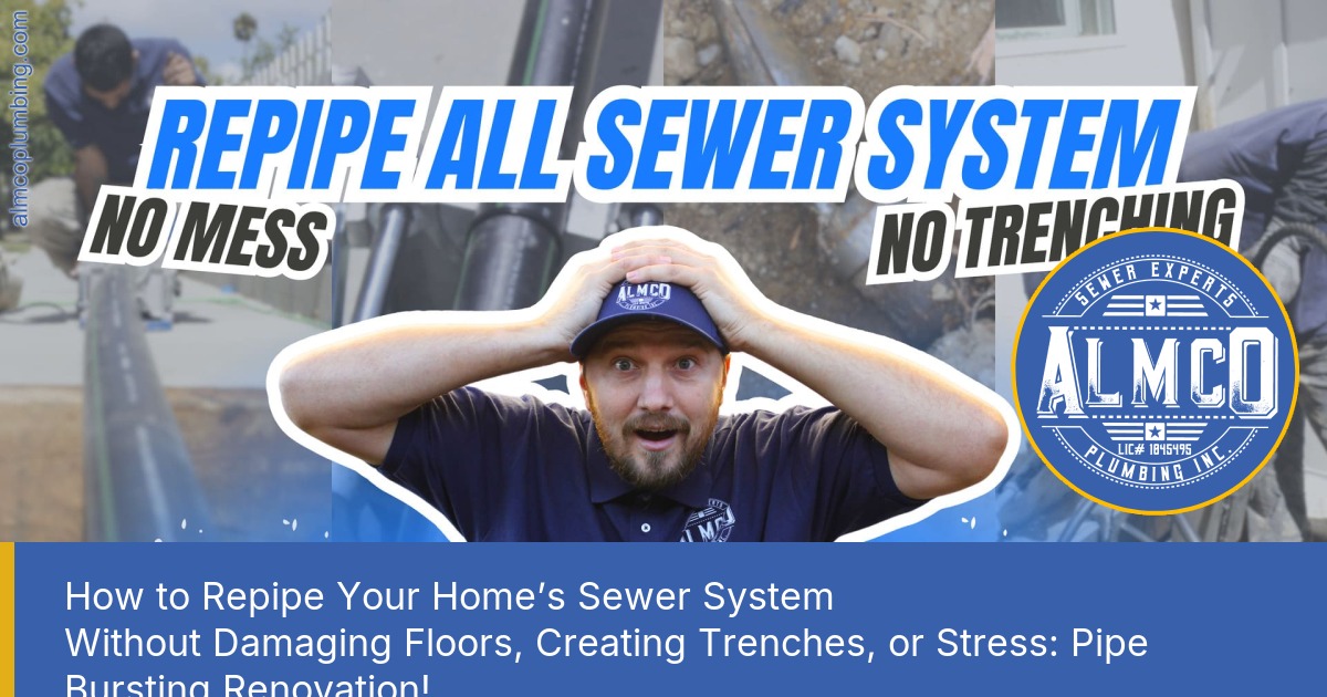 Home Sewer System Repiping with PIPE BURSTING RENOVATION