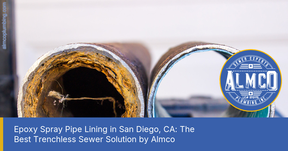 SPRAY EPOXY pipe lining method SD & LA - ALMCO PLUMBING