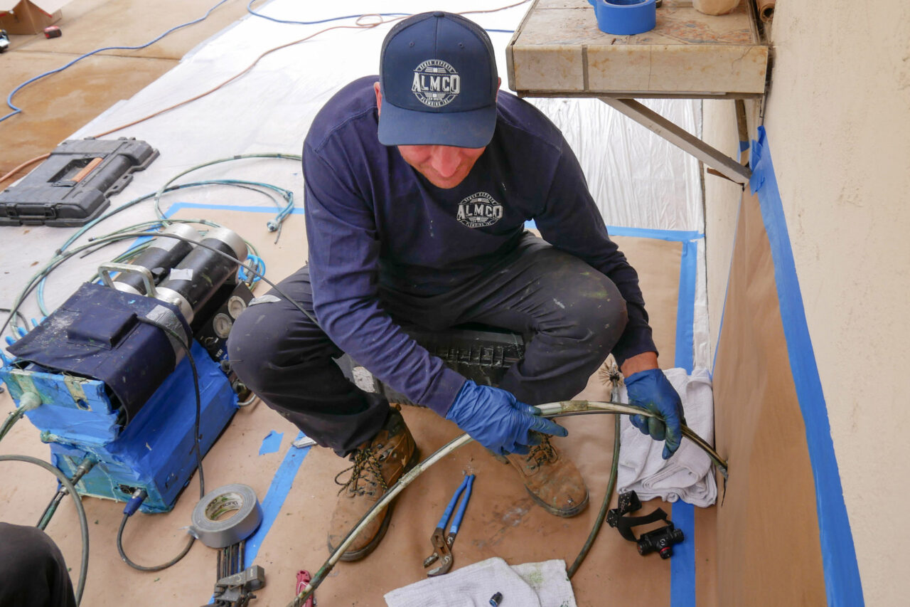 SPRAY EPOXY pipe lining method SD & LA - ALMCO PLUMBING